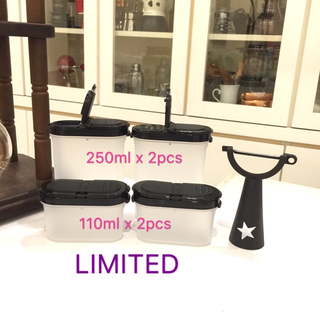Tupperware Spice to go Black set (5pcs) | Shopee Malaysia