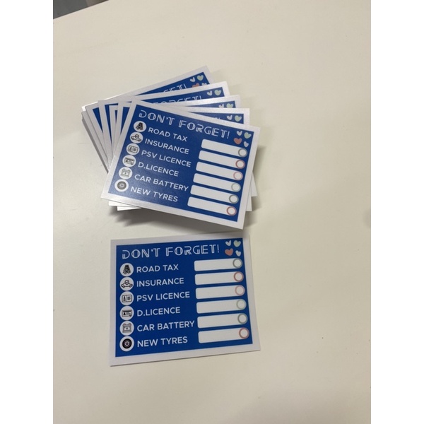 Renewal Date Car Sticker | Shopee Malaysia