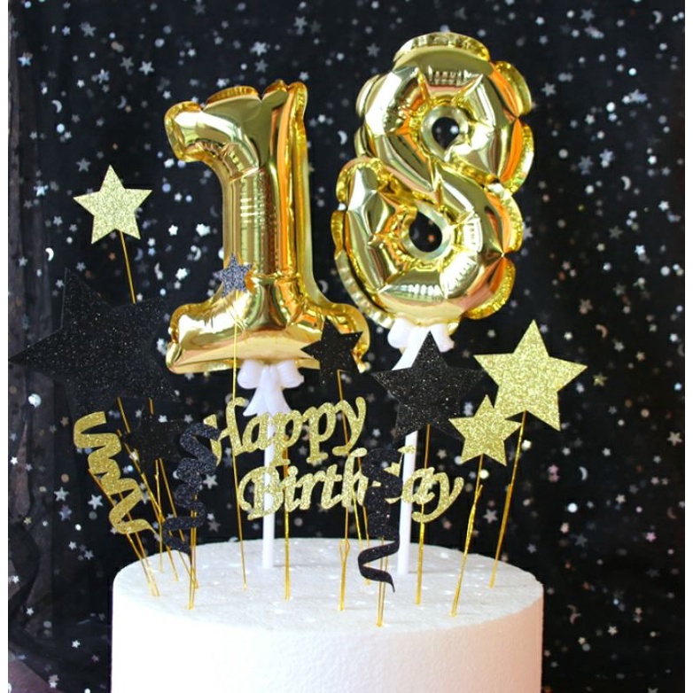 5 inch number balloons topper 0-9/self inflate number balloon cake ...