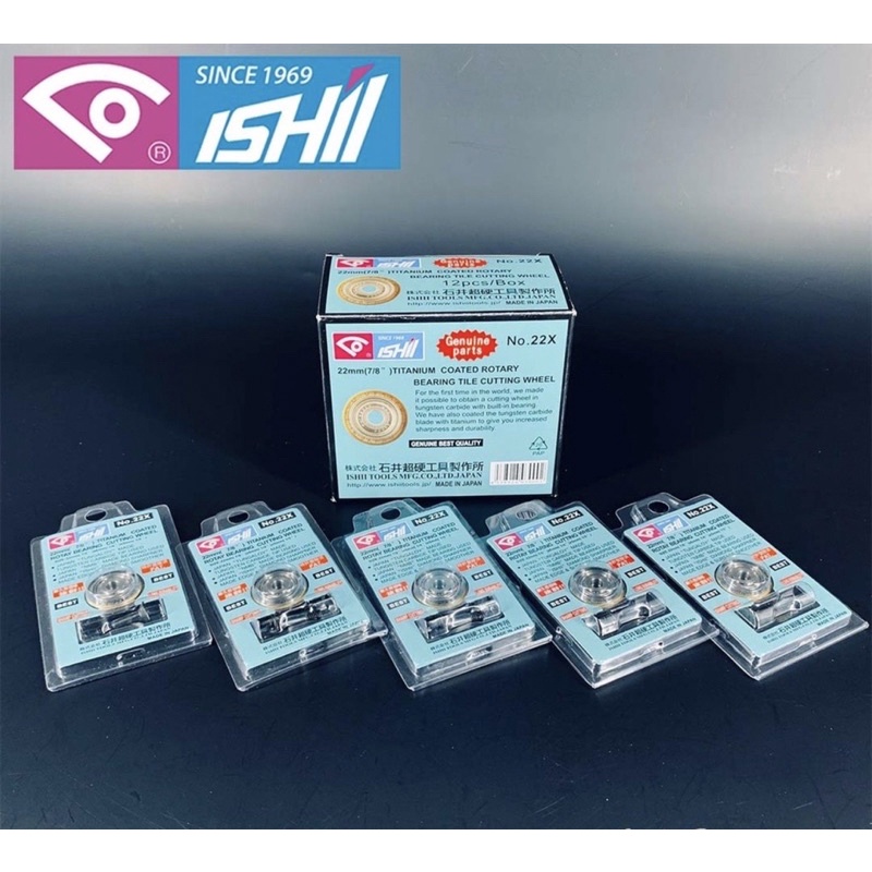 Ishii Japan Original Tile Cutter Blade Titanium Coated Rotary Bearing Tile Cutting Wheel No.215 ...