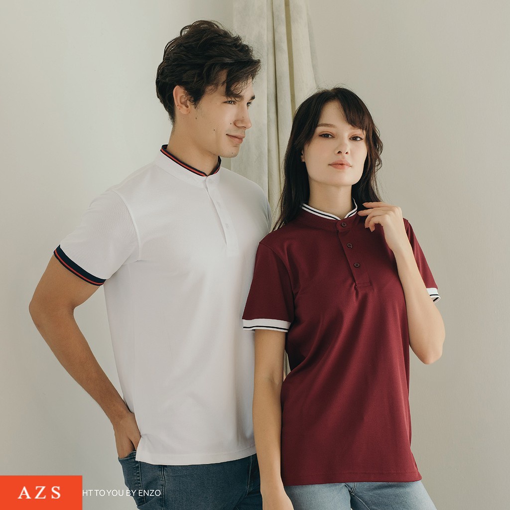 [READY STOCK] Enzo 5802 Plain Polo Shirt With Henry Collar / T SHIRT ...