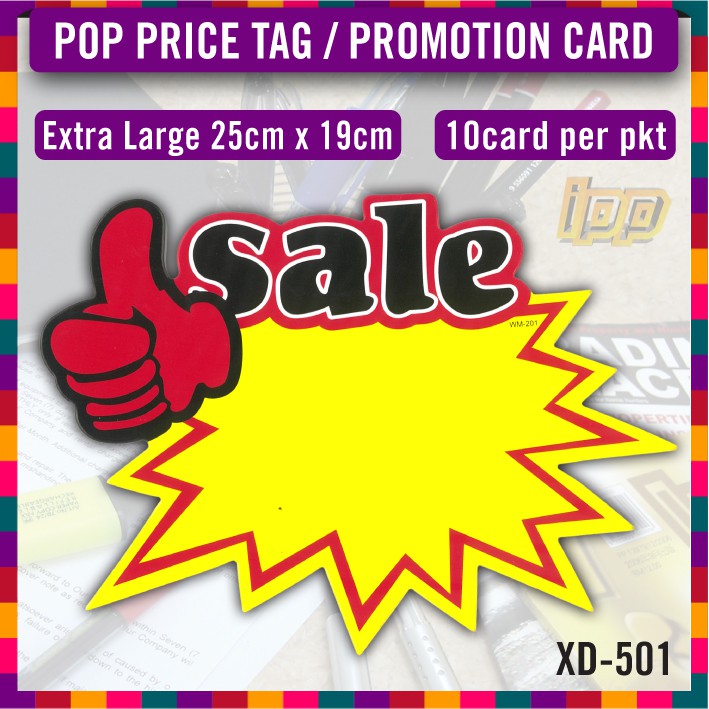 POP Price Tag Promotion Cards / Thumbs Up Pop Price Tags / Jualan Tag ...