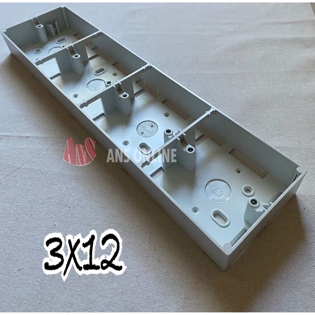 PVC SURFACE NUT BOX / MOULDED BOX / 3X3 / 3X6 / 3X7 / 3X10 / 3X12 Base ...