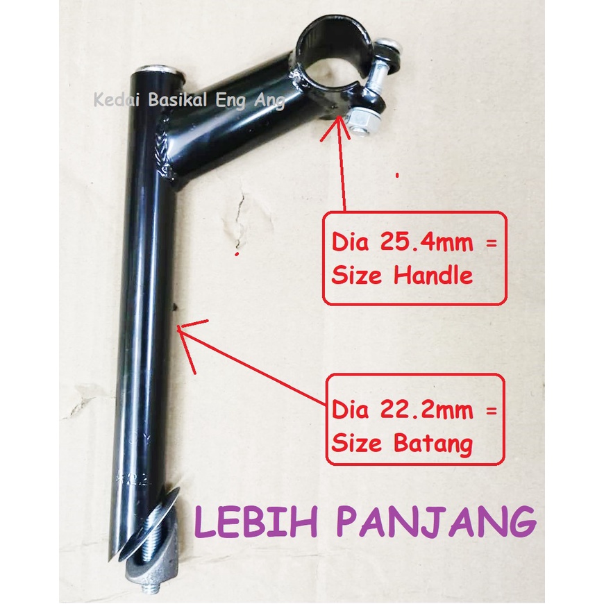 Steel Stem MTB Basikal Classic Steel stem kepala handle lebih panjang ...