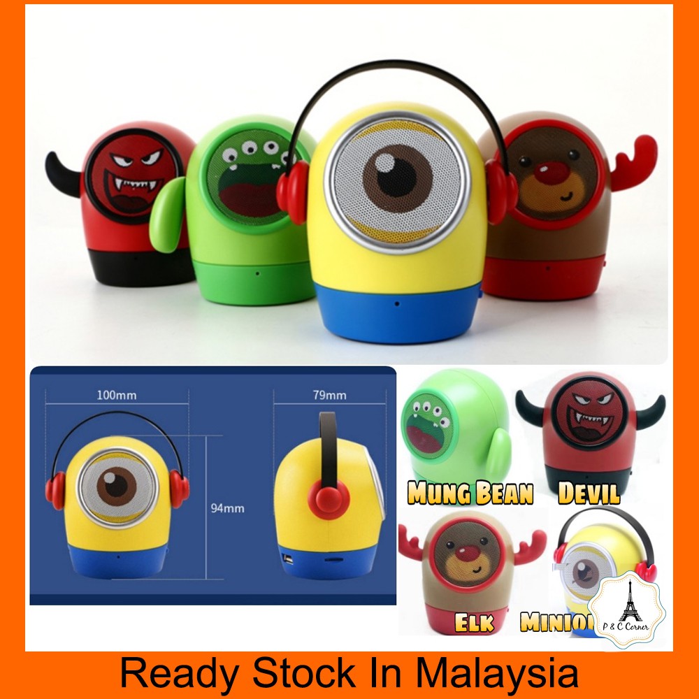 Cute Mini Minions bluetooth speaker portable Mic Handsfree Despicable ...