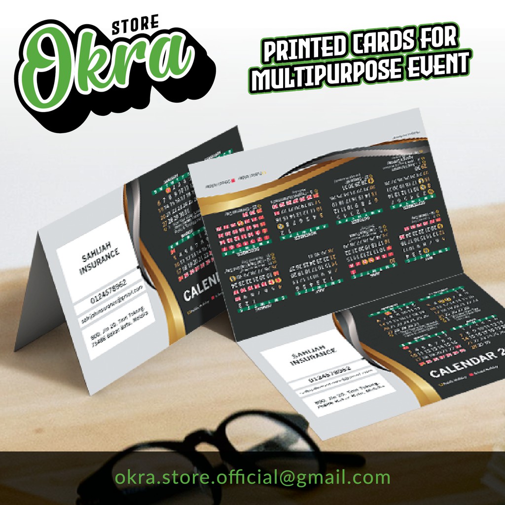 MINI POCKET CALENDAR | KALENDAR POKET MINI | LOYALTY CARD | KAD AHLI ...