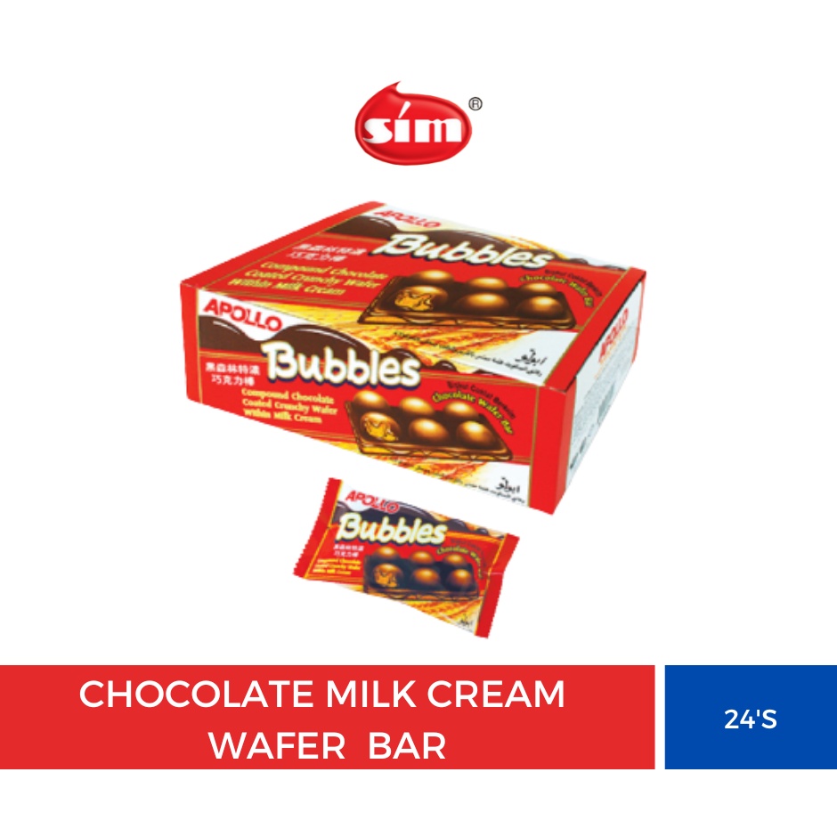 APOLLO BUBBLES WAFER & CHECKER WAFER BAR (24'S) | Shopee Malaysia