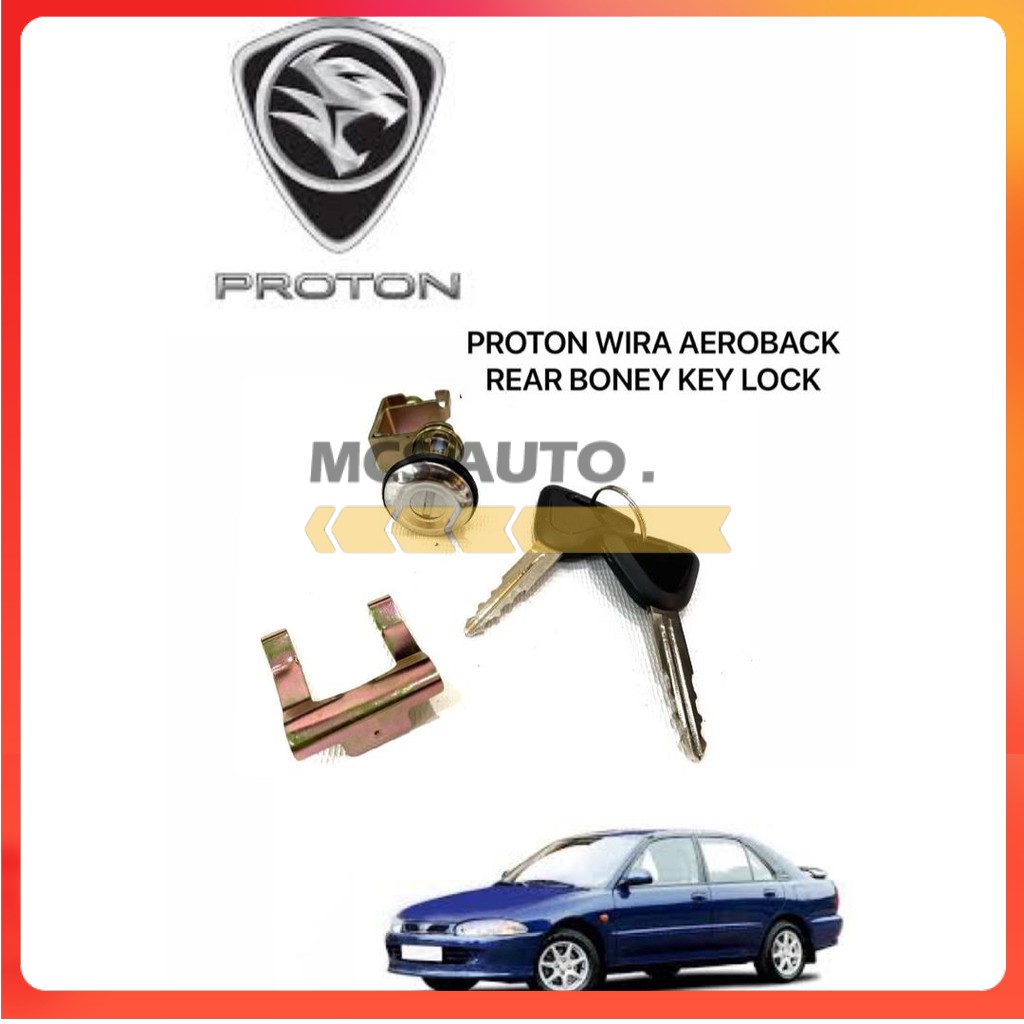 PROTON WIRA AEROBACK REAR BONET DOOR KEY LOCK W/KEY T/LID (SET ...