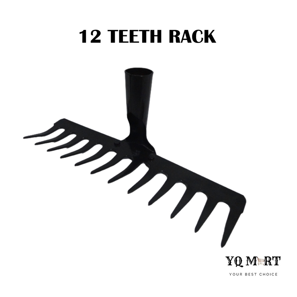 12 Teeth Heavy Duty Rake/ Rake/ Pencakar Rumput/ Cakar Rumput | Shopee ...