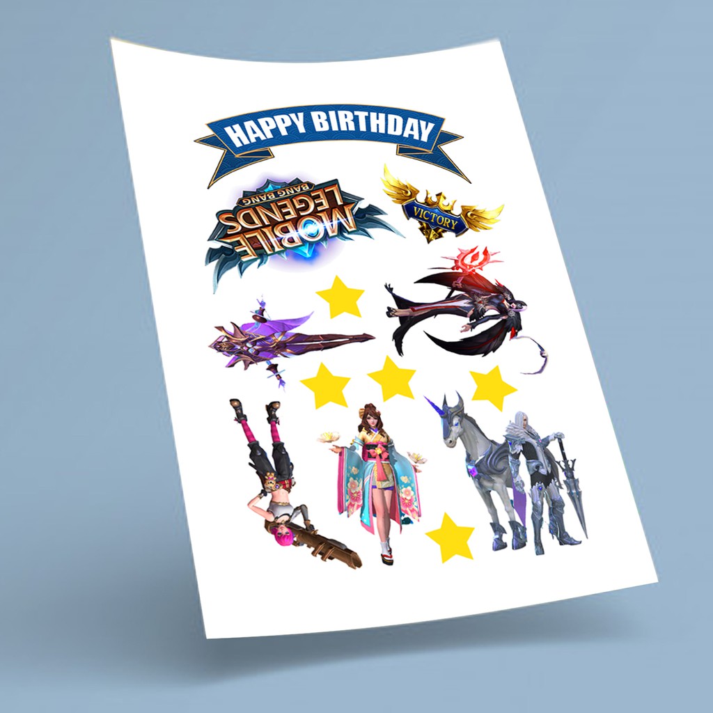 MOBILE LEGENDS CUSTOM NAME & AGE [JPEG FORMAT/FILE] [CAKE TOPPER ...
