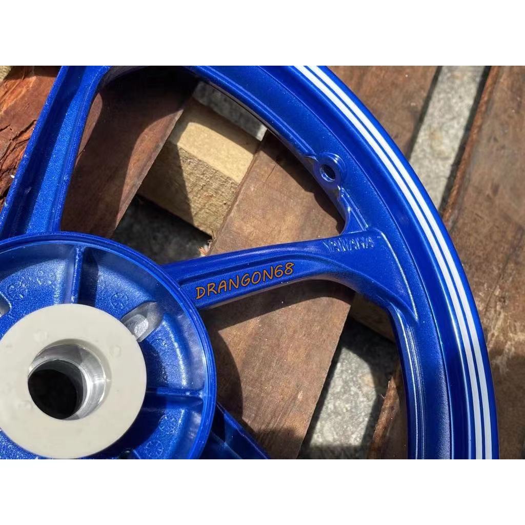 100% ORIGINAL YAMAHA 5XK Y125ZR Y125Z Sportrim Cast Wheel Sport Rim Sport Rim 6 Batang (Blue ...