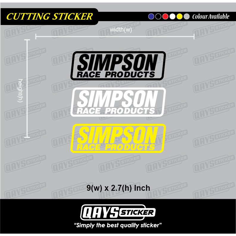 1 pc Sticker Simpson race product #customsticker #viralsticker #shopee ...