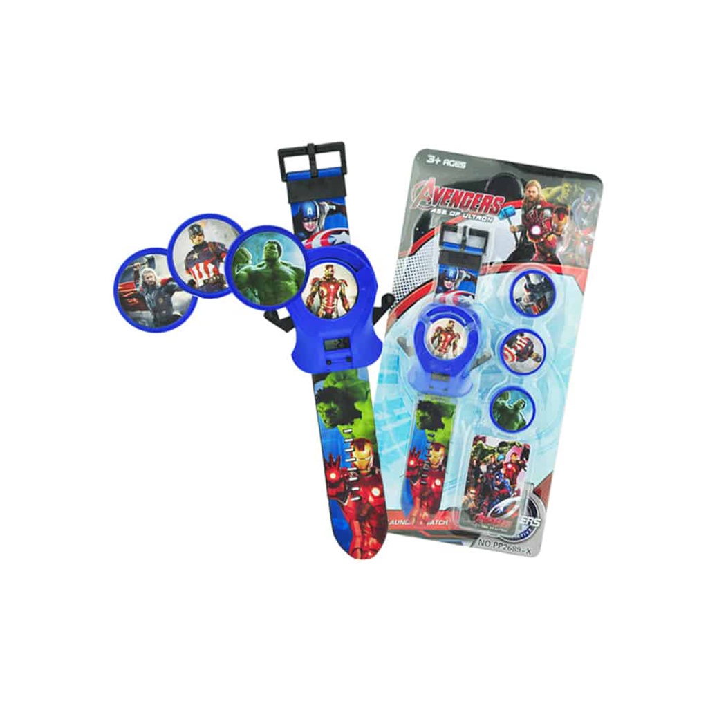 Marvel Avengers Launcher Watch Blue Colour For Girls And Boys | Shopee ...
