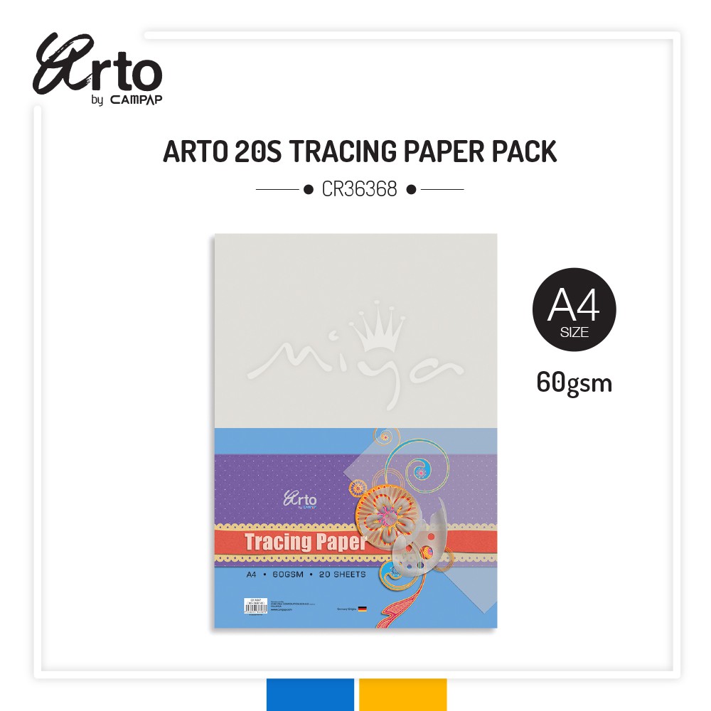 Arto CR36368 20'S Tracing Paper Pack A4 60gsm ART PAPER | Shopee Malaysia