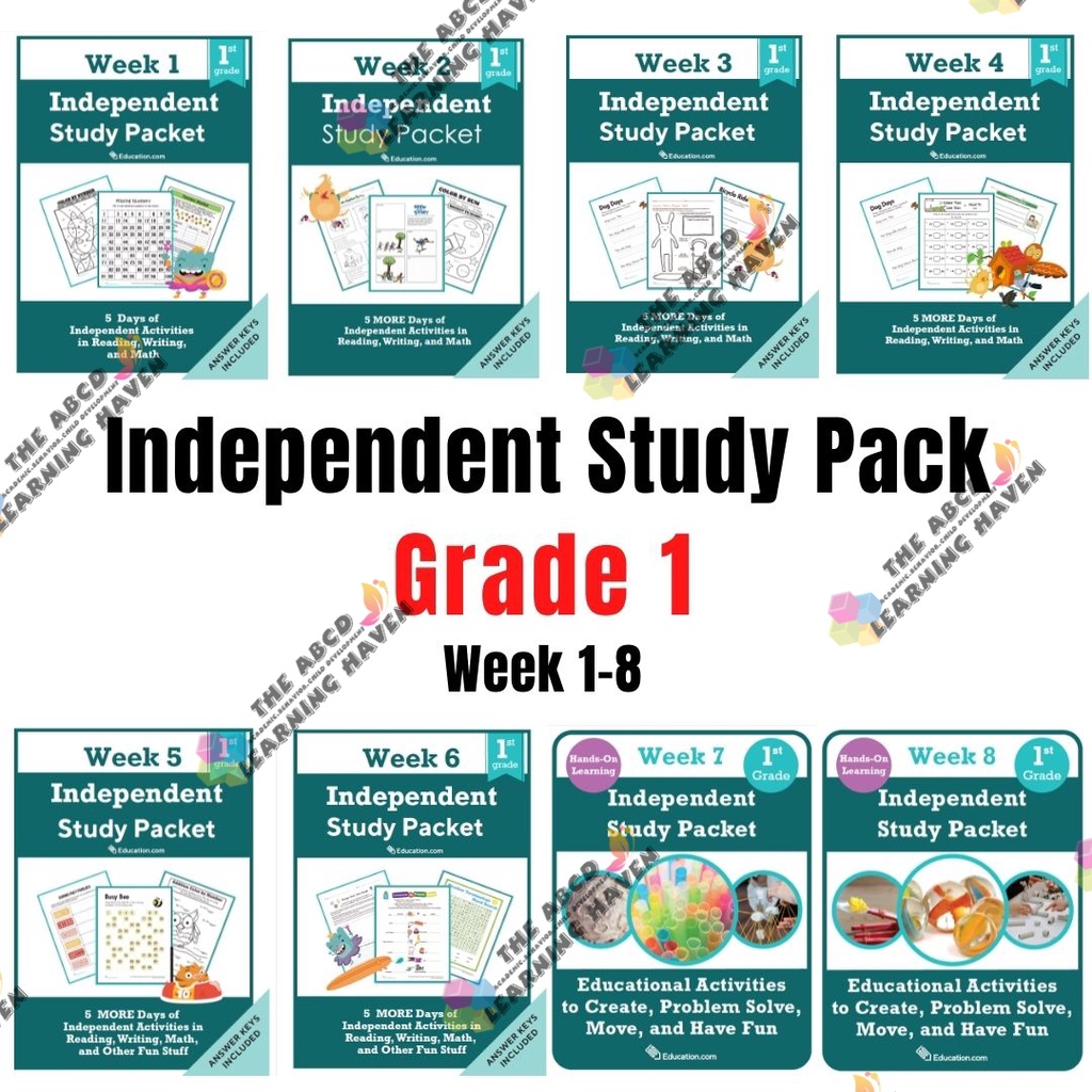 GRADE 1 Independent Study Pack Worksheet/Workbook | Shopee Malaysia