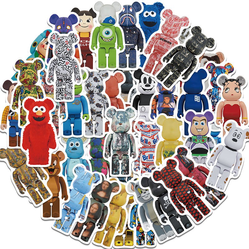 🔥Ready Stock🔥 50 Pcs BearBrick waterproof no repeat stickers For laptop ...