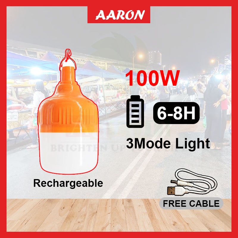 Rechargeable Bulb Lampu Pasar Malam Night Market Light 100W LED Ready ...