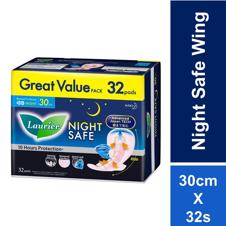 LAURIER Night Safe Wing 30 x 32S | Shopee Malaysia