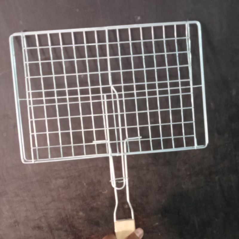 KAYU Grilled fish grill, single-use grilled meat, wooden handle grill ...