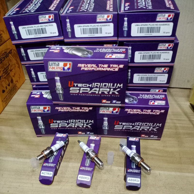 Uma racing iridium spark plug (NO.7/8/9), LC135/Y15ZR/RS150/EX5/KRISS ...