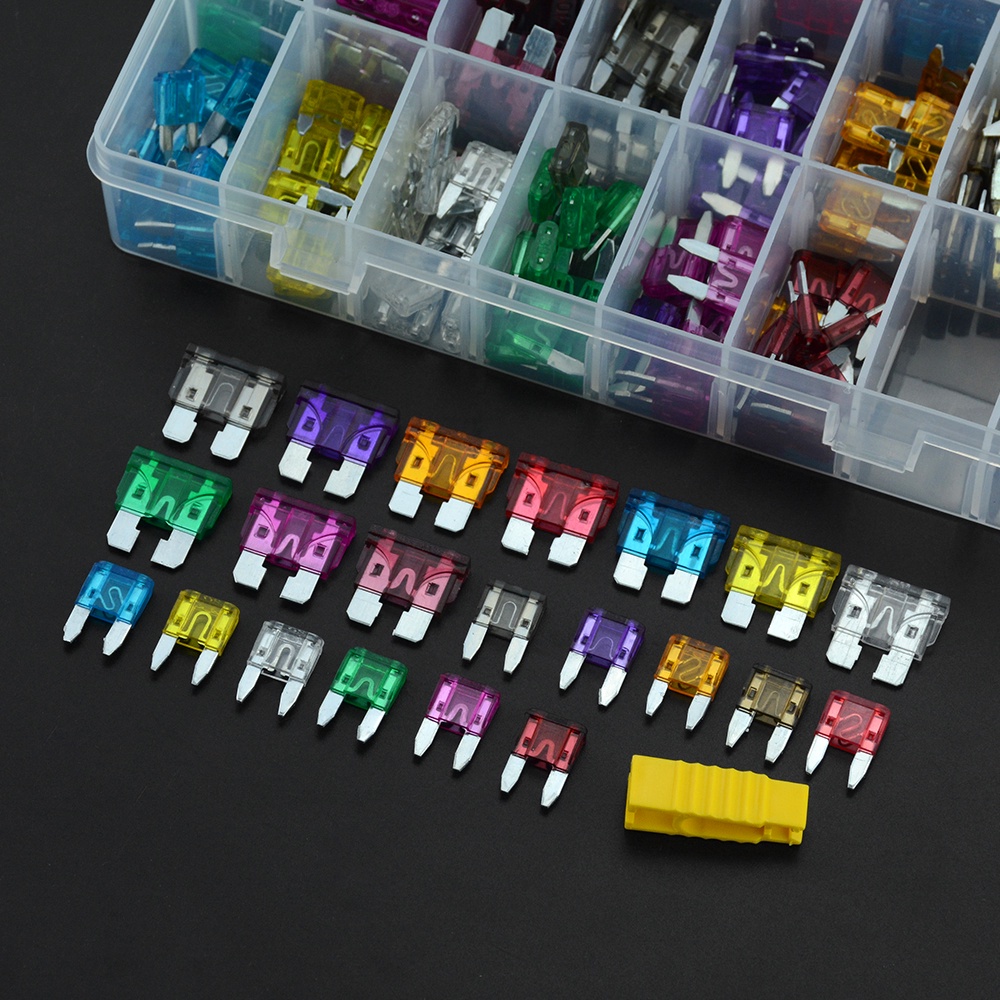 242Pcs Car Fuse Automotive Blade Fuse Medium and Mini Mixed Fuse Kits ...