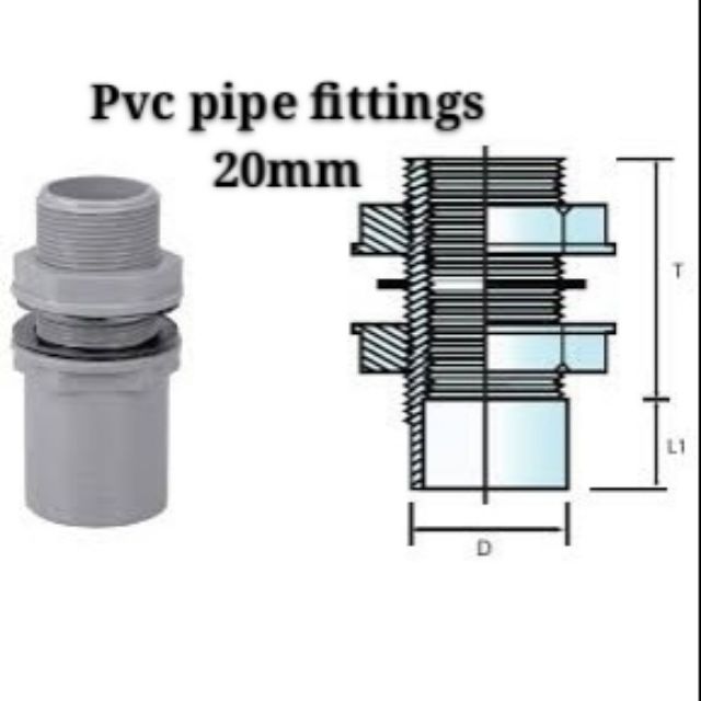 Pvc tank connector 20mm (3/4") | Shopee Malaysia