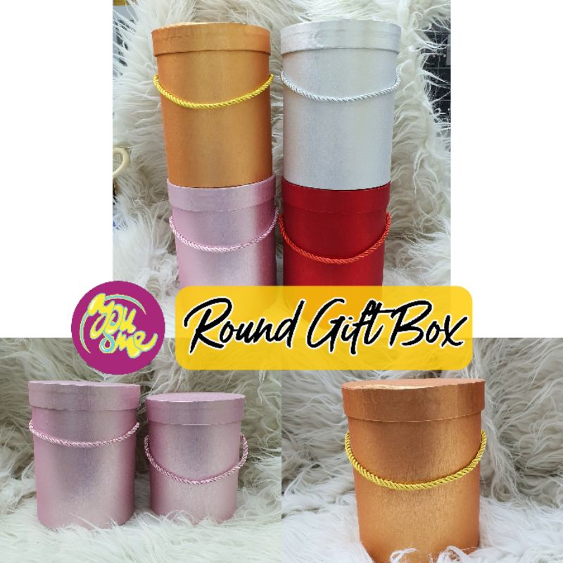 Round Gift Box / Round Flower Box / Chocolate Gift Box /kota hadiah ...