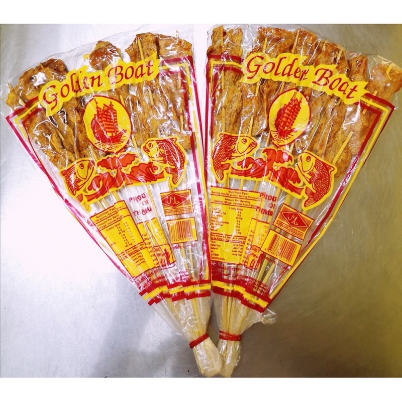 Satay Fish Sticks Satay Ikan Lidi Golden Boat (1pack)/ Sweet Roasted ...