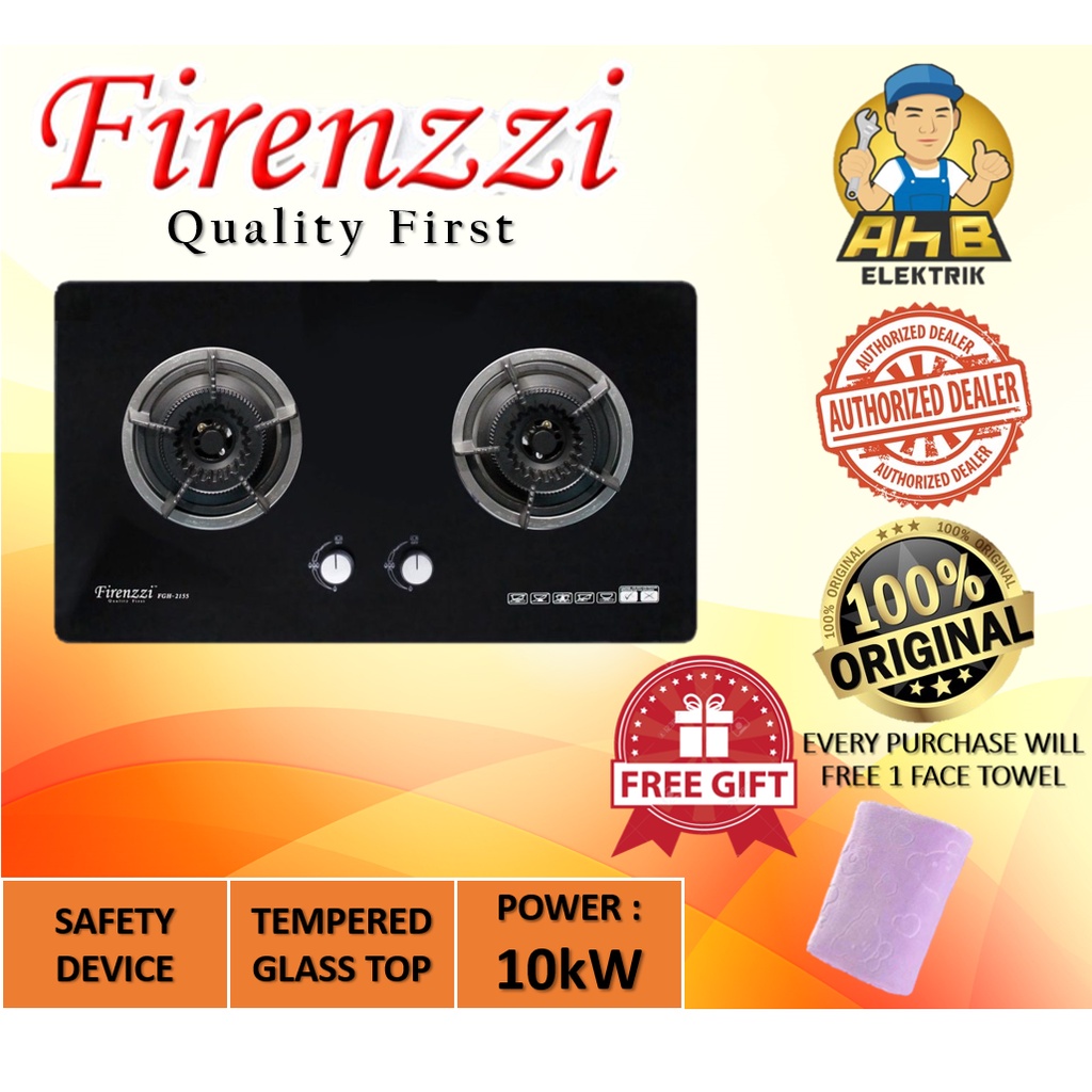 Firenzzi FGH-2155 2 BURNER GAS HOB WITH SAFETY DEVICE | Shopee Malaysia