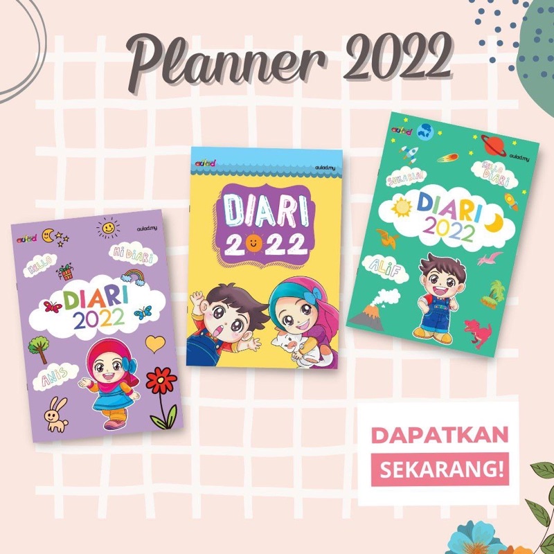 Planner Diari Alif & Anis - for your kids ( 3 books in 1 set ) | Shopee ...
