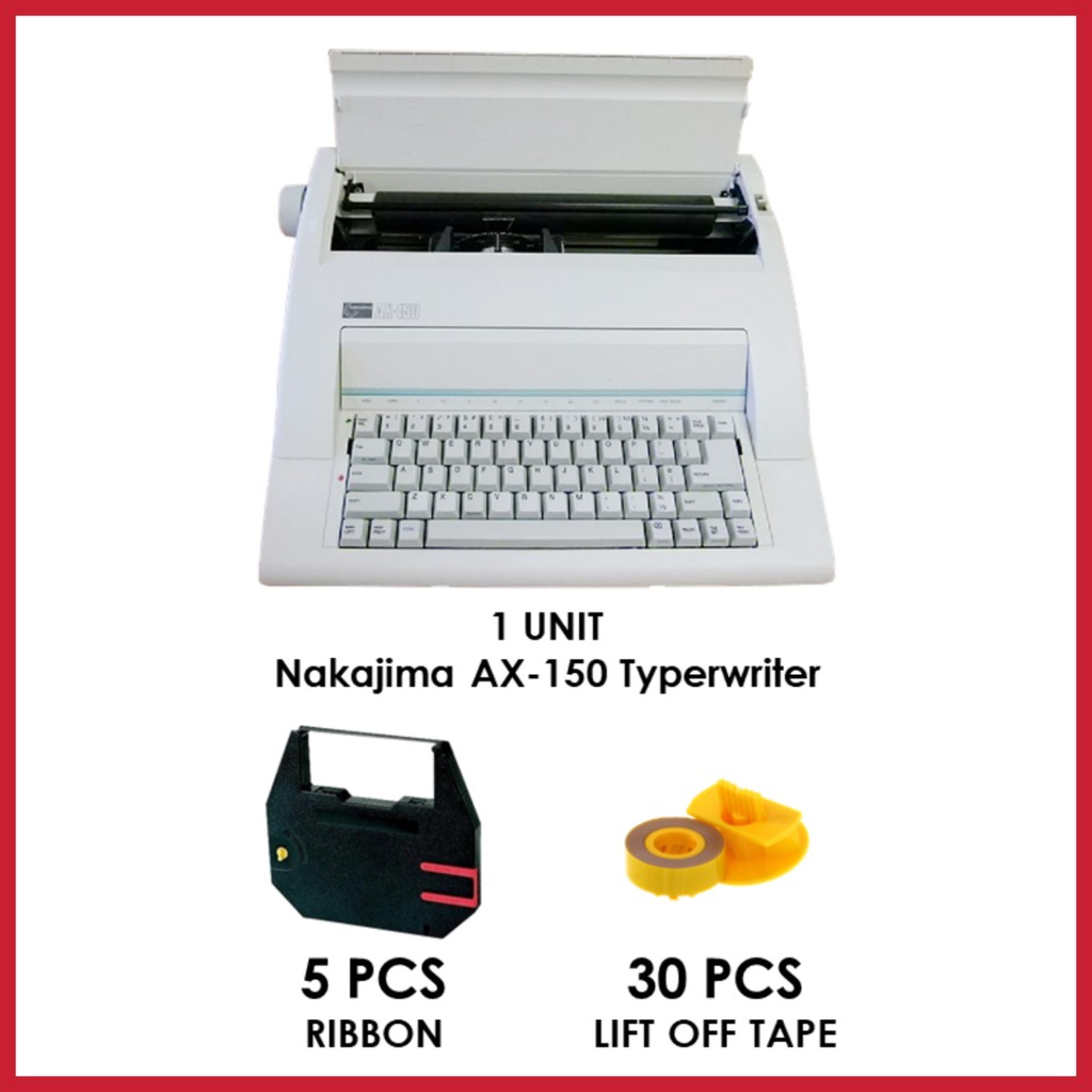 Nakajima AX-150 Electronic Typewriter(A4 Size) Package Comes With Lift ...