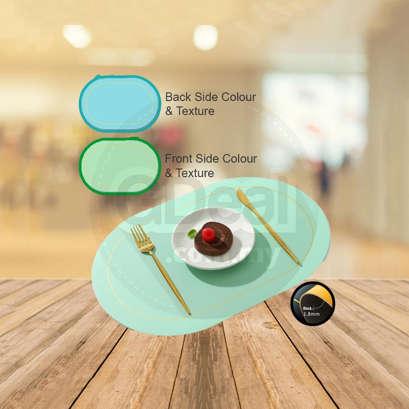 GDeal Leather Oil Resistant Anti Slip Table Mat Dinner Plate Cover Bowl ...