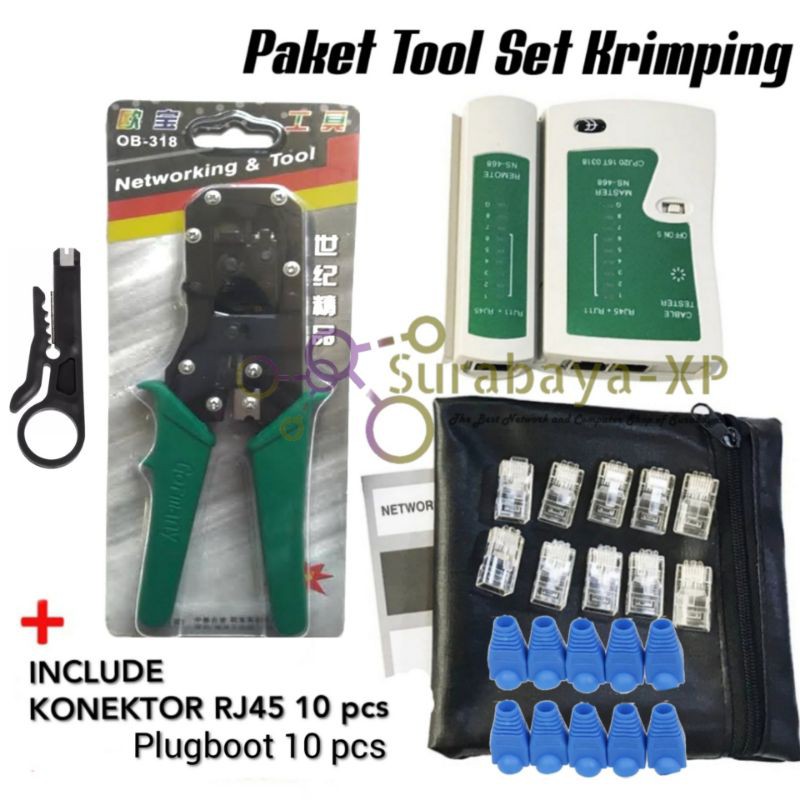 Package 1 Set LAN Tester Crimping Pliers RJ45 Crimping tool for UTP LAN ...