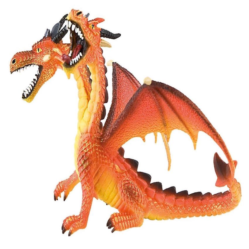 Bullyland Dragon Double-Headed Orange | Shopee Malaysia