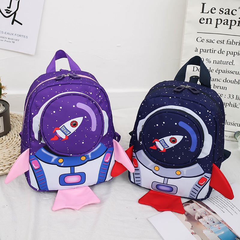 3-5T Kids Baby Kindergarten Perschool Boy Girl Backpack Rocket Cute ...