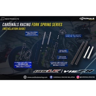 Y16 Y15 / RS150 / LC135 / R25 & R15 Cardinals racing front fork spring ...