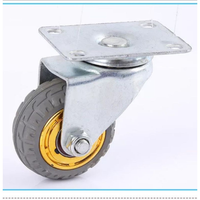 3inch Solid Rubber Swivel Caster Wheels with 360 Degrees Ball Bearing ...