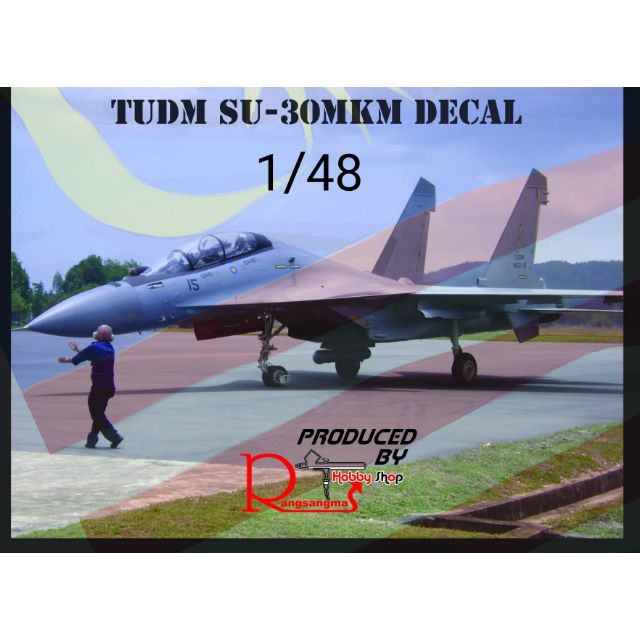 1/48 TUDM / RMAF Basic Marking Water Slide Decal for Su-30MKM Sukhoi ...