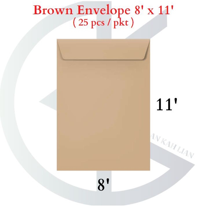 Brown Manila Envelope 25 pcs per pkt Size A5 / A4 Ready Stock | Shopee ...