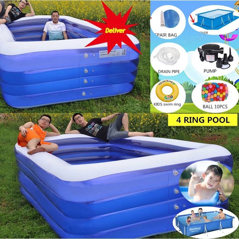 (Inflatable slide) swimming pool used together, children's inflatable ...