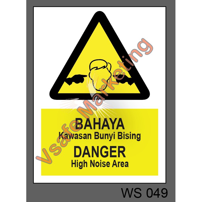 Signage VSAFEMKT Warning Safety Signage Signs (papan tanda amaran) WS ...