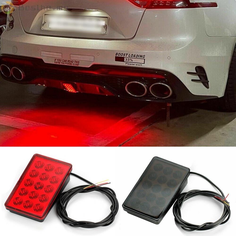 F1 Style 15 LED Rear 3rd Third Strobe Flashing Tail Brake Stop Light Universal | Shopee Malaysia