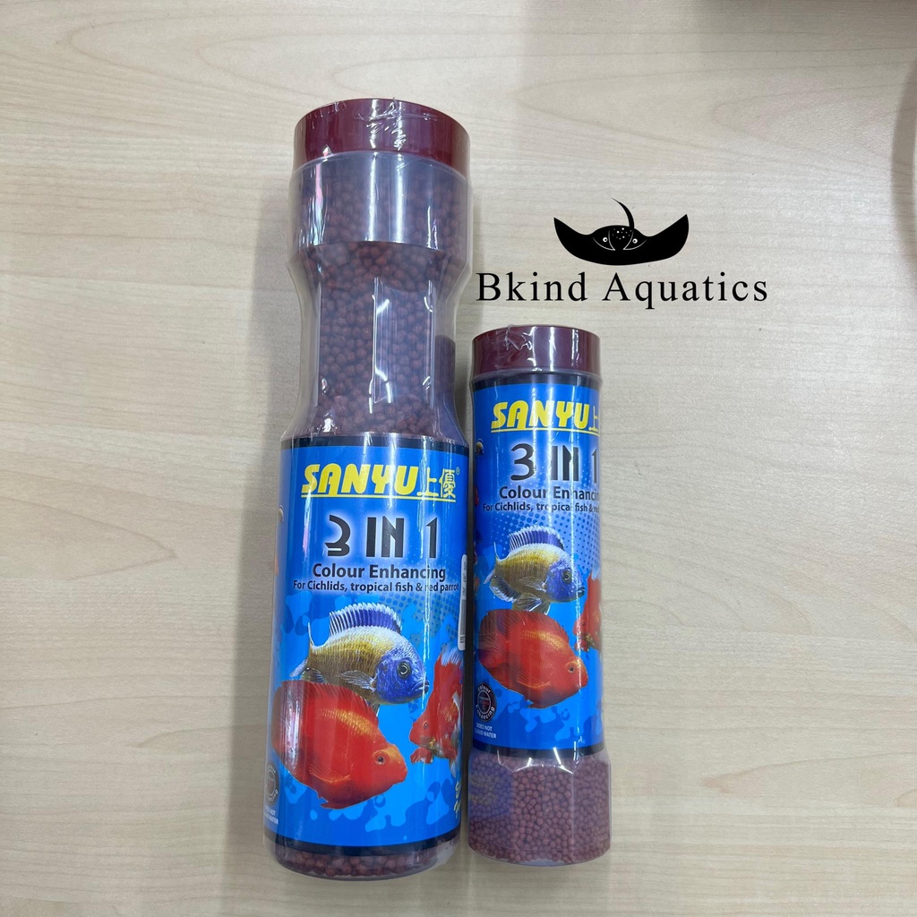 SANYU 3 In 1 Colour Enhancing For Cichlids, Tropical Fish & Red Parrot ...