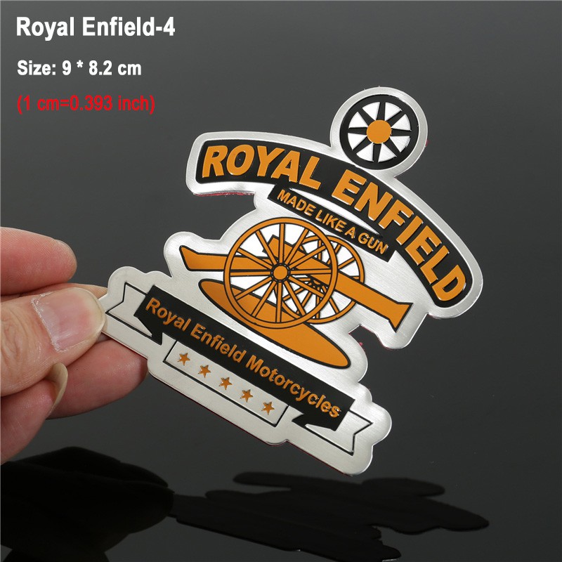 Royal Enfield Motorbike Emblem Badge Aluminum Standard Decal & Sticker ...