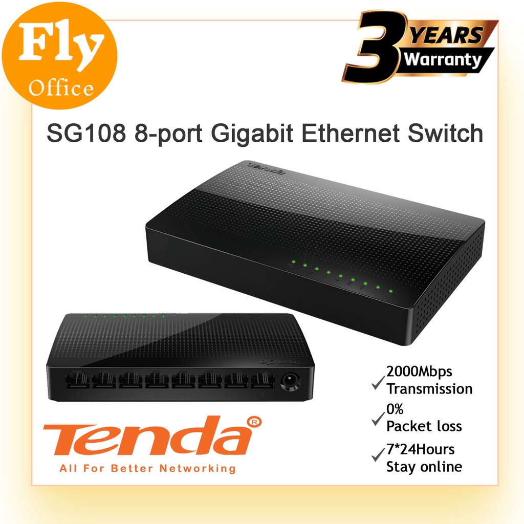 Tenda SG108 8-Port Gigabit Desktop Switch | Shopee Malaysia