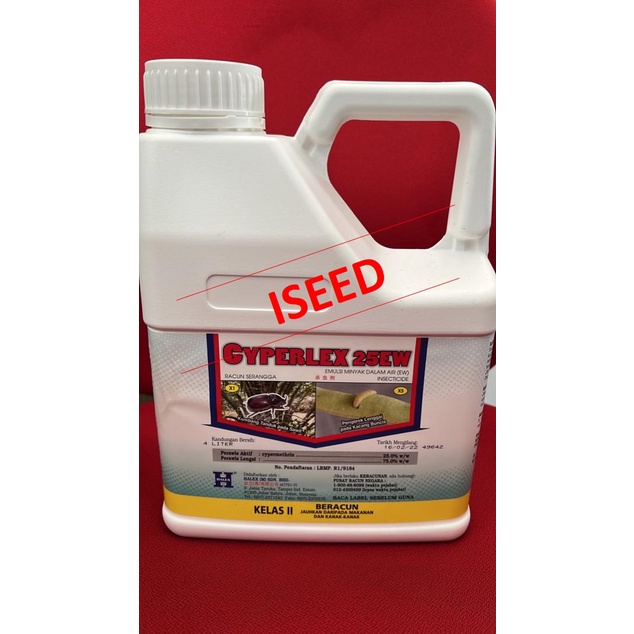 HALEX CYPERLEX 25EW 4 LITER Cypermethrin 25% Racun Kumbang/Ulat ...
