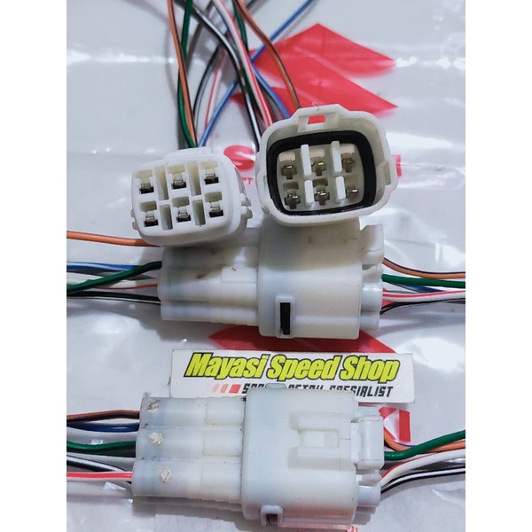 Suzuki male and female 6 pin DLC connector socket pair. | Shopee Malaysia