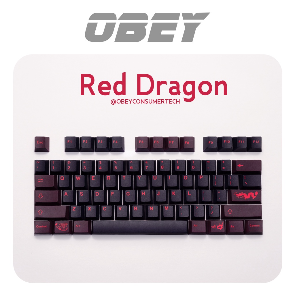 [𝙍𝙀𝘼𝘿𝙔 𝙎𝙏𝙊𝘾𝙆] Red Dragon PBT Keycaps | Mechanical Wireless Bluetooth ...