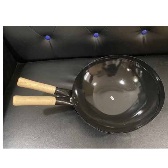 #Iron Wok / Chinese Wok / Single Handle Enamel Wok / Stir-Fry Wok ...