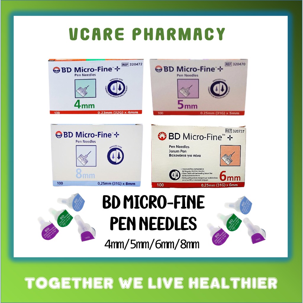 (BOX) BD MICROFINE PEN NEEDLES 4MM/5MM /6MM/8MM | Shopee Malaysia